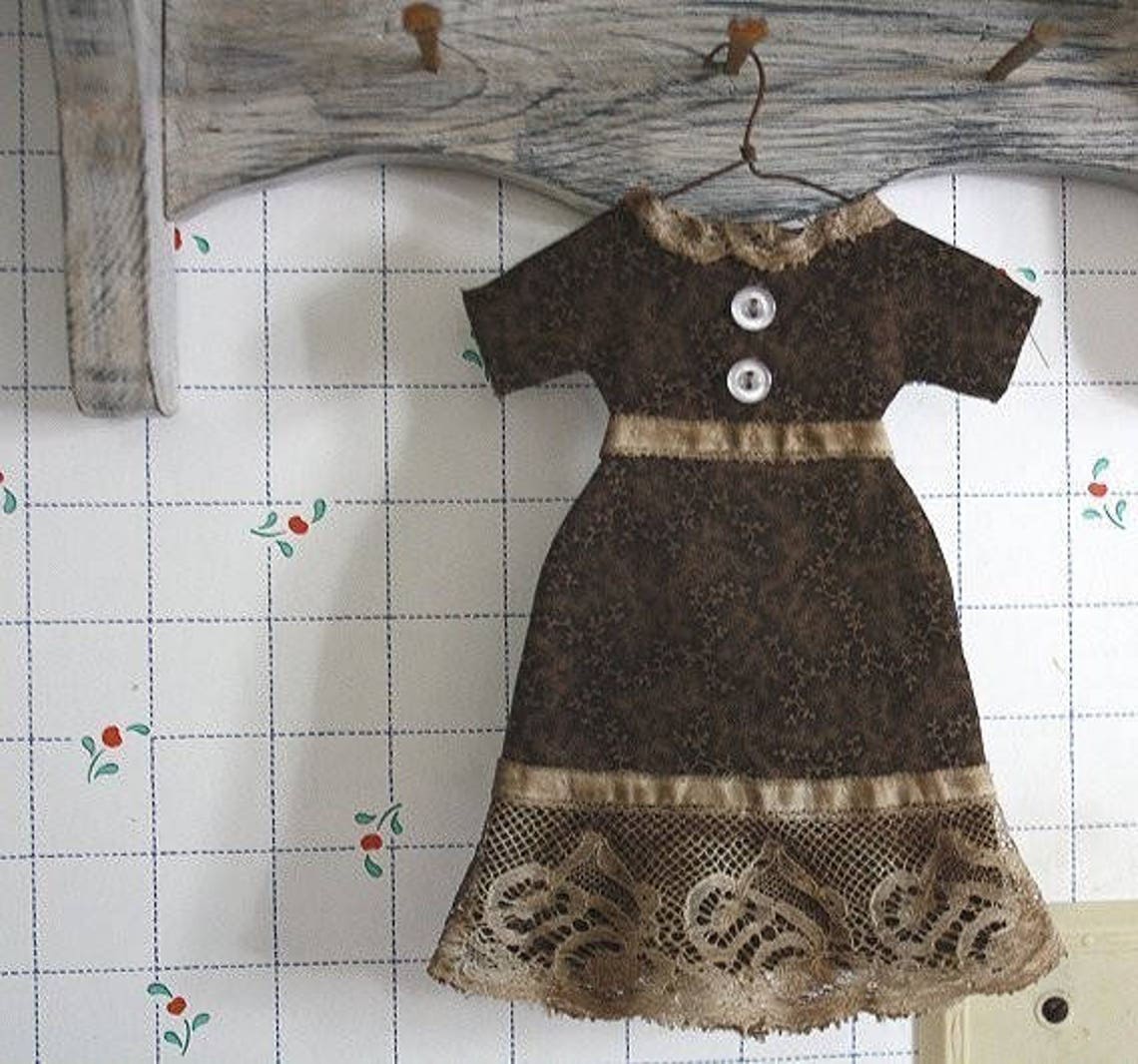 PATTERN Primitive Folk Art Doll Dress Ornie Digital PDF | Etsy