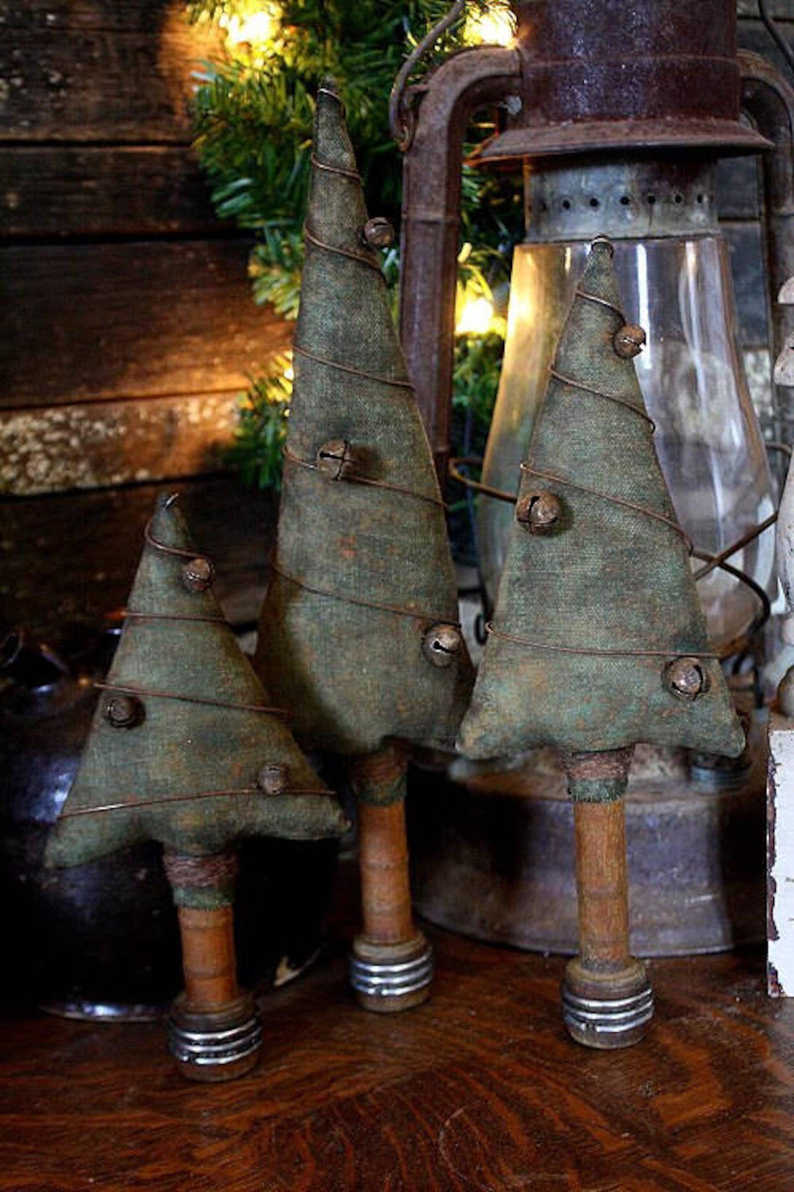 PATTERN Primitive Christmas Pattern, Grungy Folk Art Tree Make Do Set ...