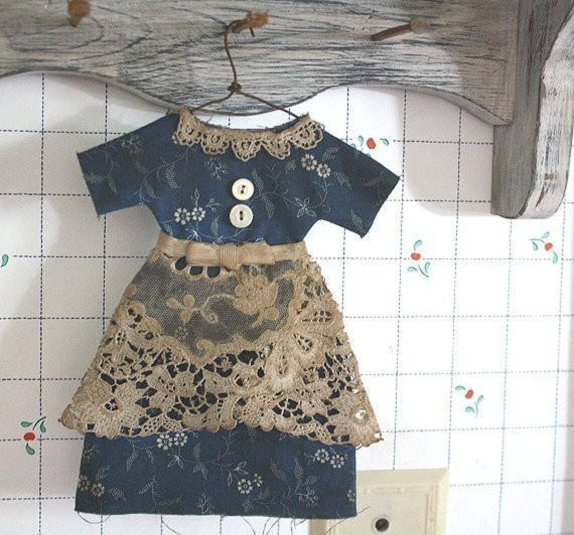 PATTERN Primitive Folk Art Doll Dress Ornie Digital PDF Pattern, Home ...