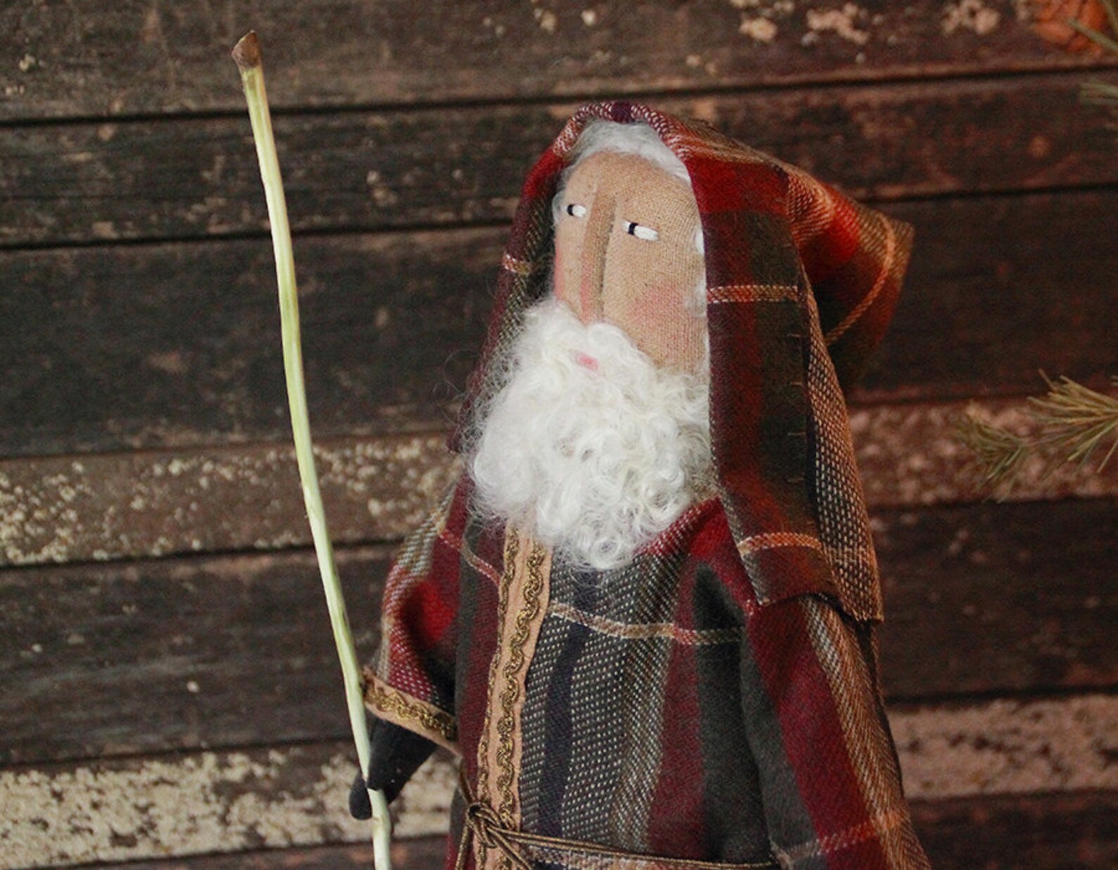 PATTERN Primitive Old World Santa Pattern, Christmas Folk Art Santa ...