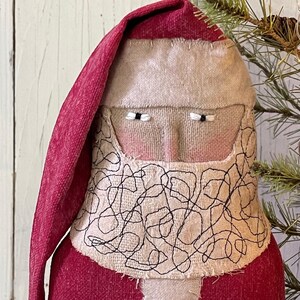 Digital PDF PATTERN, Primitive Santa Stump Doll Pattern - Etsy