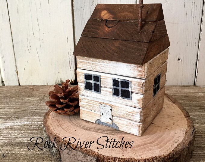 Primitive Reclaimed Wood House, Farmhouse Style, Cottage Decor, Mantel ...