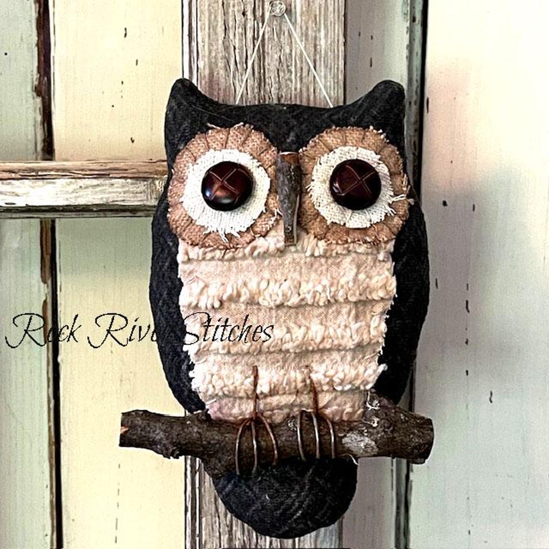 Primitive Owl Ornament, Home Decor - Etsy