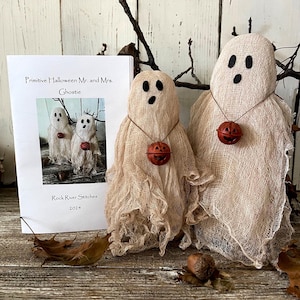 DIGITAL PATTERN, Primitive Halloween Mr. and Mrs. Ghostie PATTERN - Etsy
