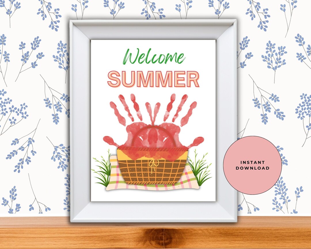 Welcome Summer Handprint Craft, Handprint Art, Summer Handprint Art ...