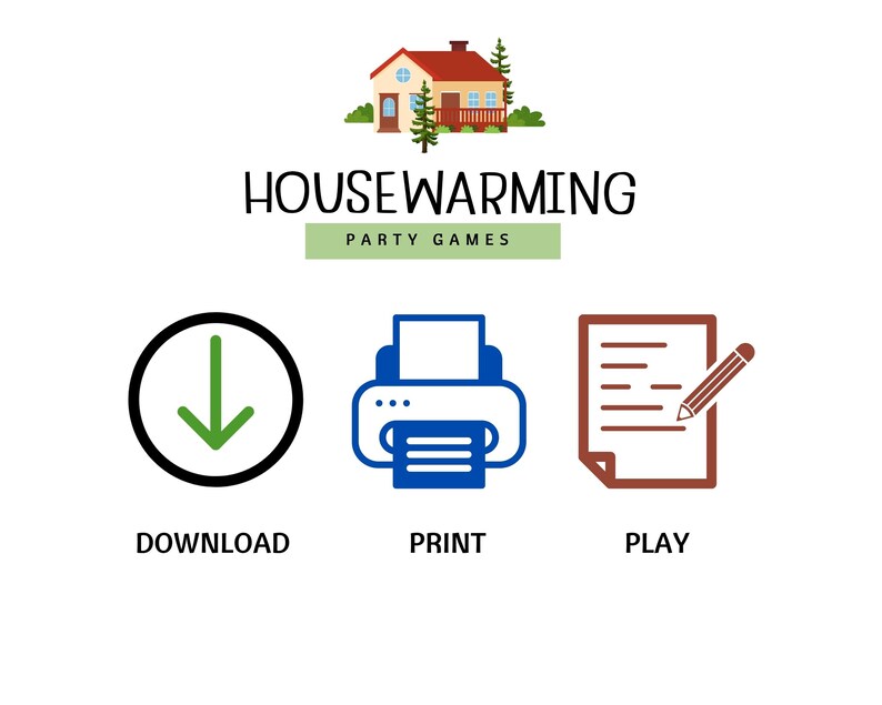 House Hunt Game, Housewarming Party Games, Printable Game, Housewarming ...