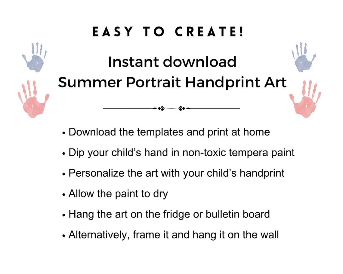 Welcome Summer Handprint Craft, Stay Cool Footprint Art, Handprint Art ...
