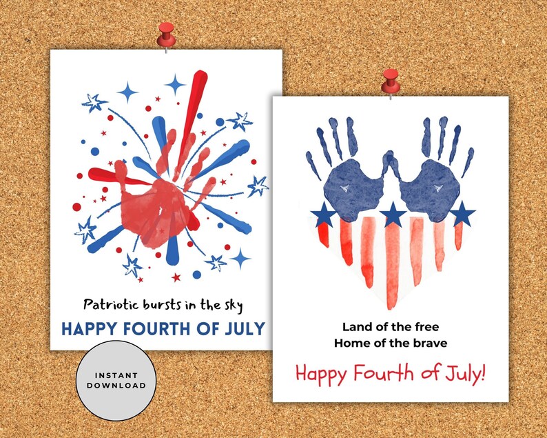 4th of July Handprint Craft, Handprint Art, Handprint Art Craft, July ...