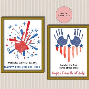 4th of July Handprint Craft, Handprint Art, Handprint Art Craft, July ...