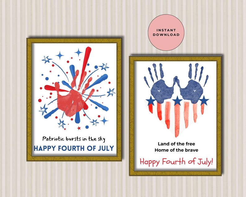 4th of July Handprint Craft, Handprint Art, Handprint Art Craft, July ...