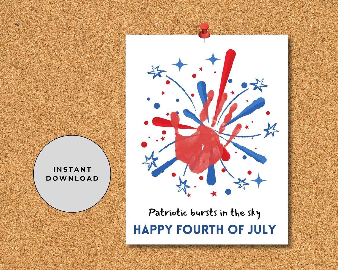 4th of July Handprint Craft, Handprint Art, Handprint Art Craft, July ...