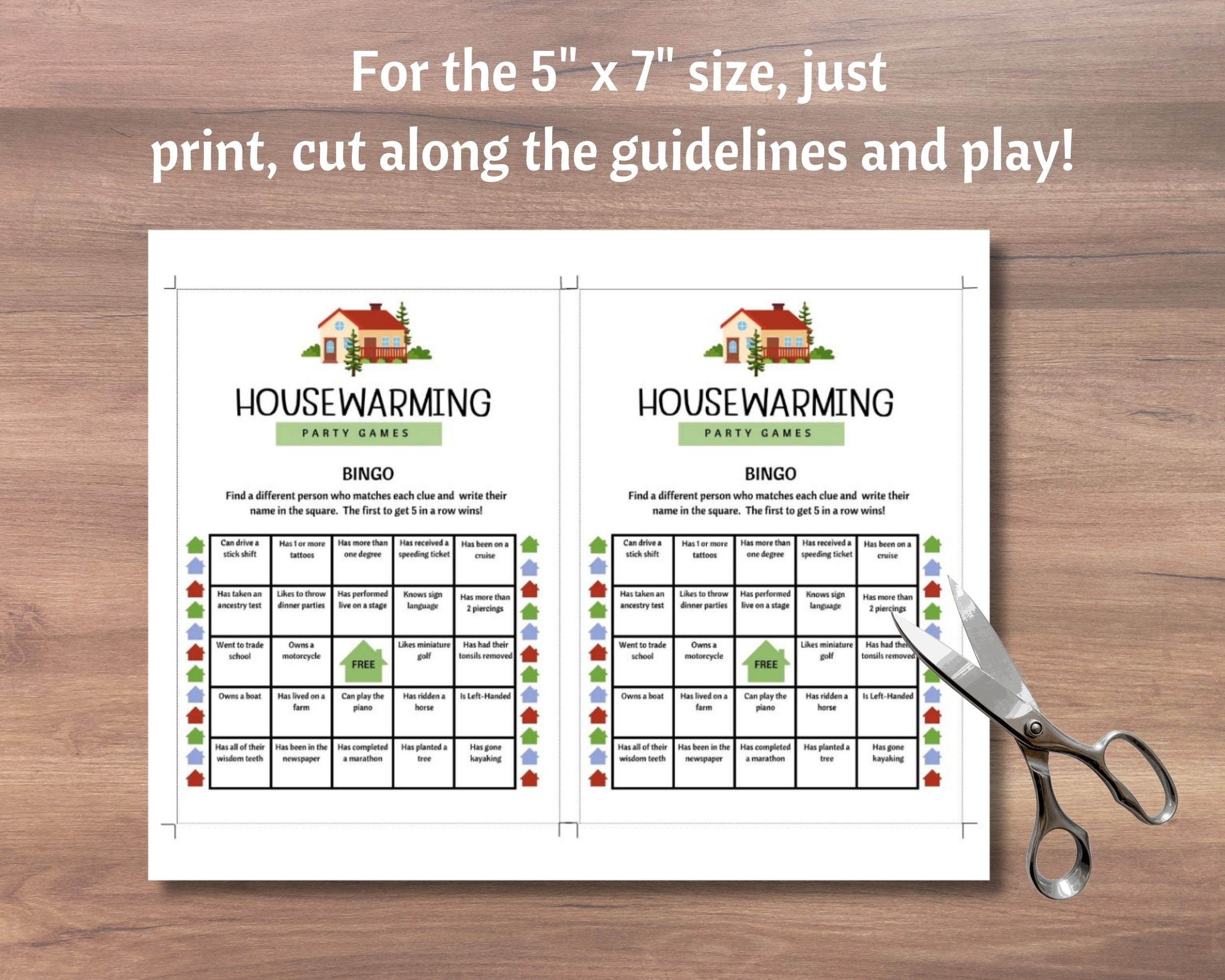 Bingo, Housewarming Party Games, Printable Game, Housewarming ...