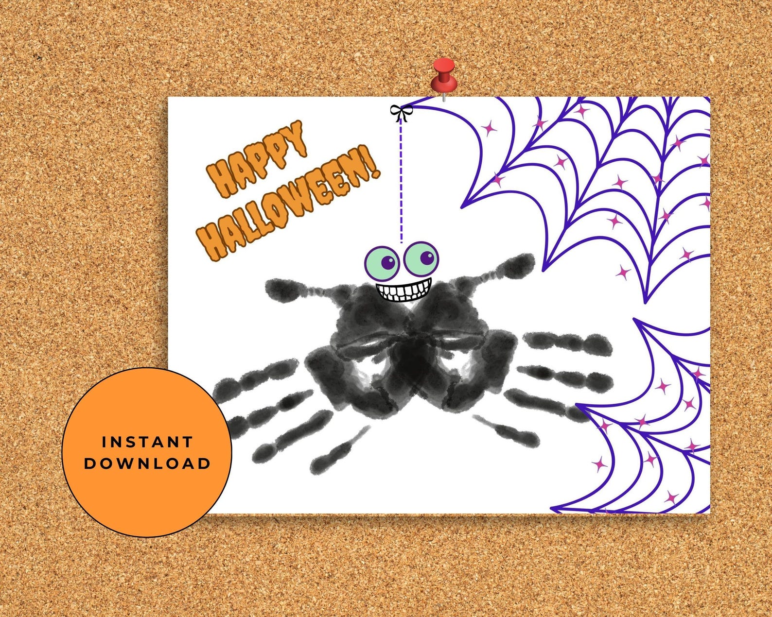 Halloween Handprint Craft Printable, Halloween Handprint Art, Halloween ...