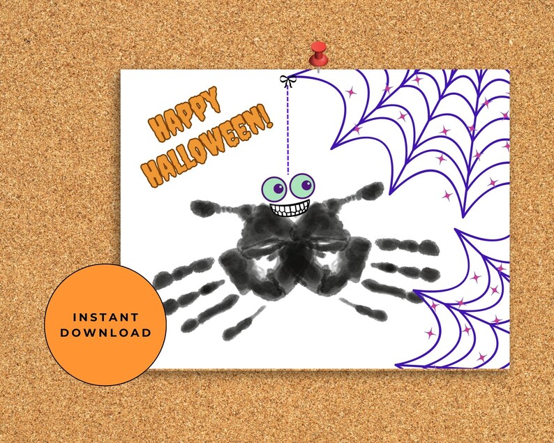 Halloween Handprint Craft Printable, Halloween Handprint Art, Halloween ...