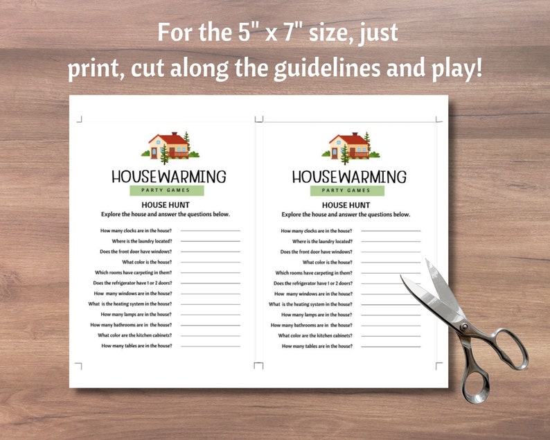 House Hunt Game, Housewarming Party Games, Printable Game, Housewarming ...