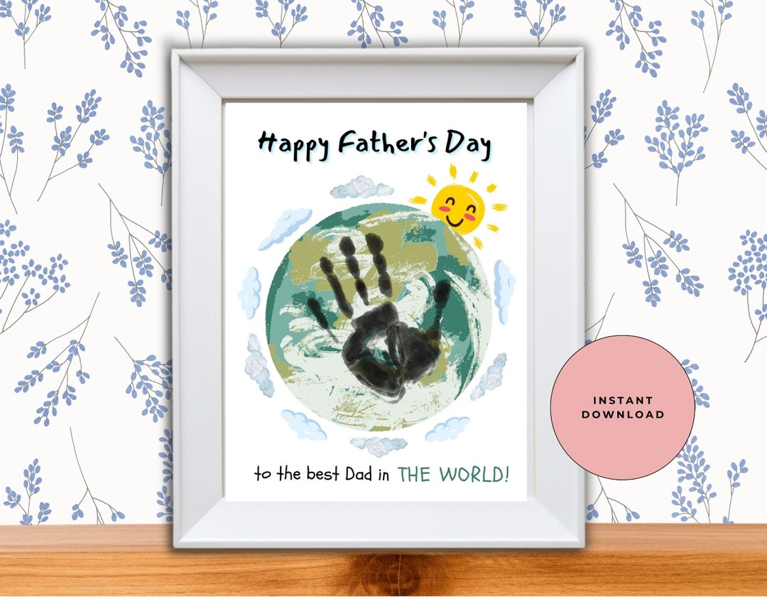 Father's Day Handprint Printable, Father's Day Handprint Craft, Father ...