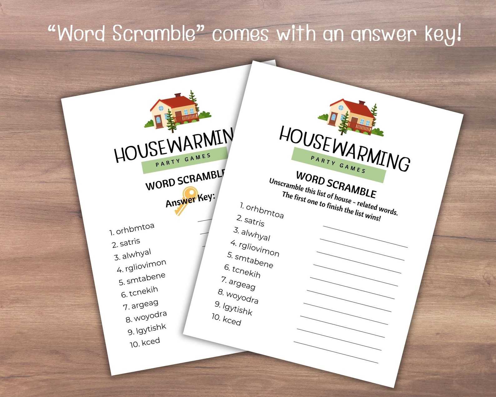 Housewarming Party Games, Printable Games, Housewarming Activities, New ...