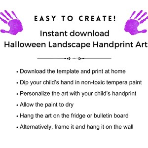 Halloween Handprint Craft Printable, Halloween Handprint Art, Halloween ...