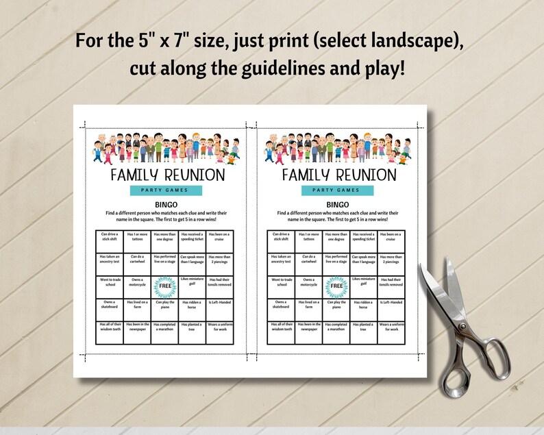 Bingo, Family Reunion Games, Reunion Activities, Ice Breaker Games ...