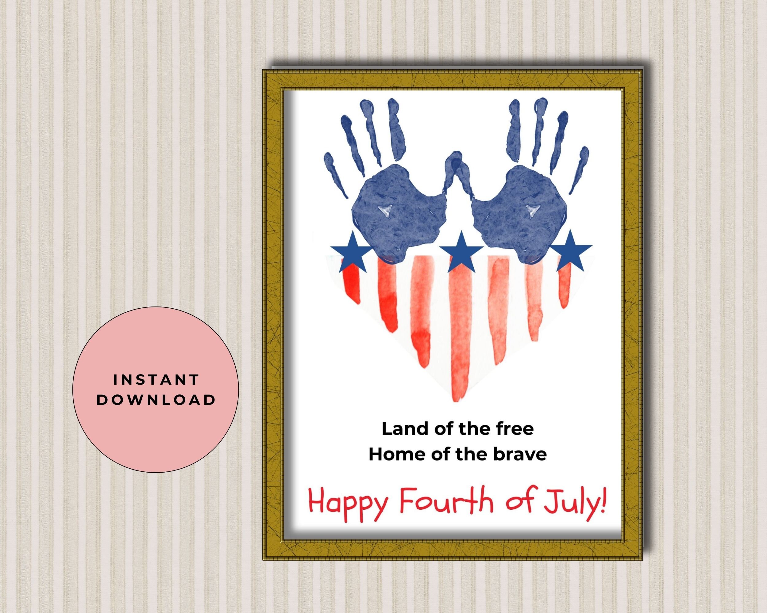 4th of July Handprint Craft, Handprint Art, Handprint Art Craft, July ...