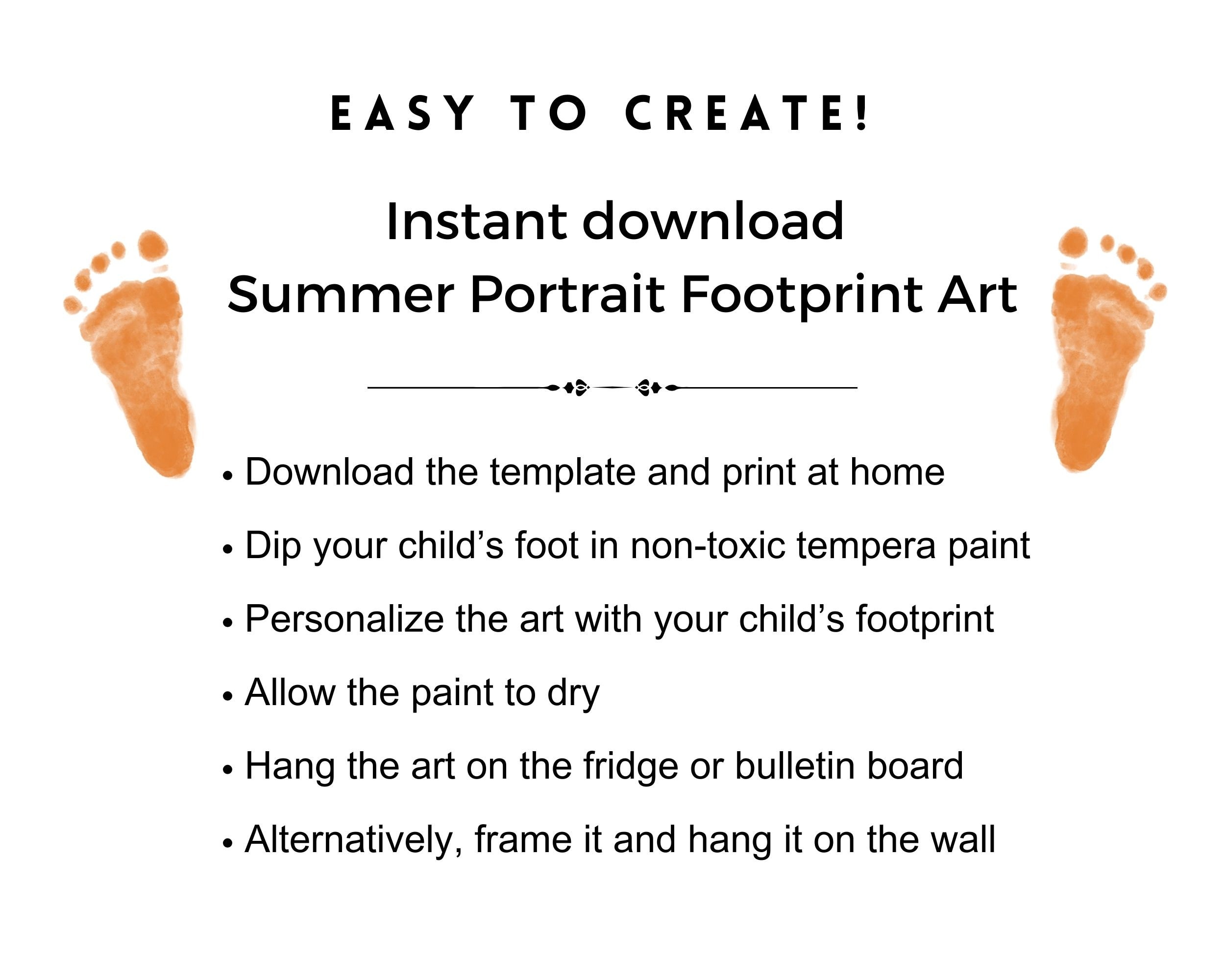 Welcome Summer Footprint Craft, Stay Cool Footprint Art, Footprint Art ...