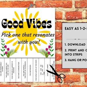 Positive Affirmation Tear-off Flyer, Tear-off Compliments Printable ...
