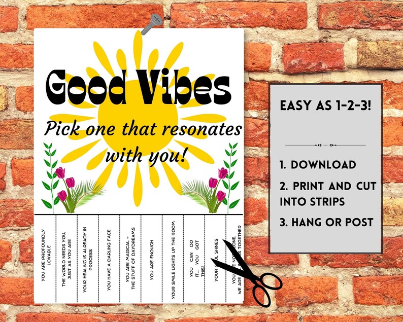 Positive Affirmation Tear-off Flyer, Tear-off Compliments Printable ...