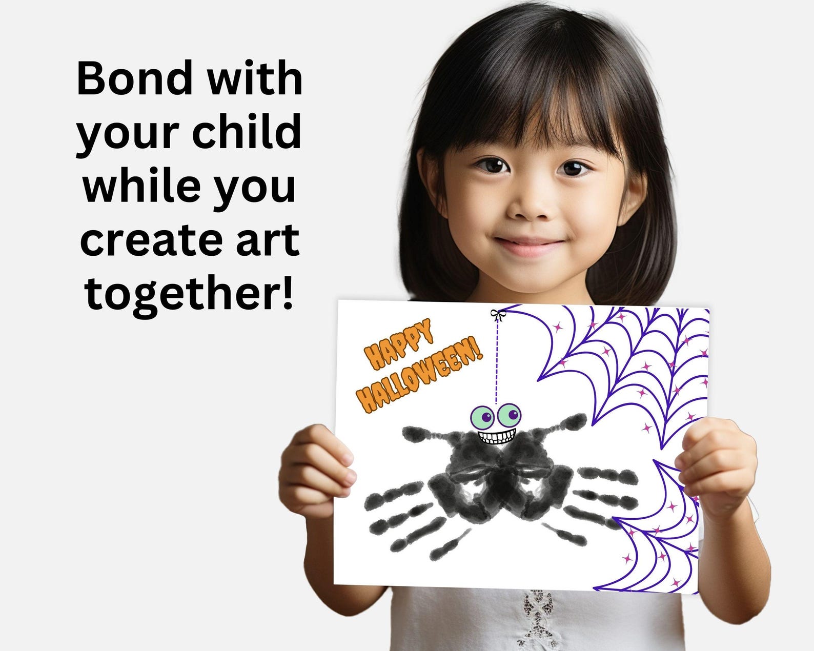 Halloween Handprint Craft Printable, Halloween Handprint Art, Halloween ...