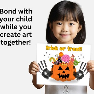 Halloween Handprint Craft Printable, Halloween Handprint Art, Halloween ...