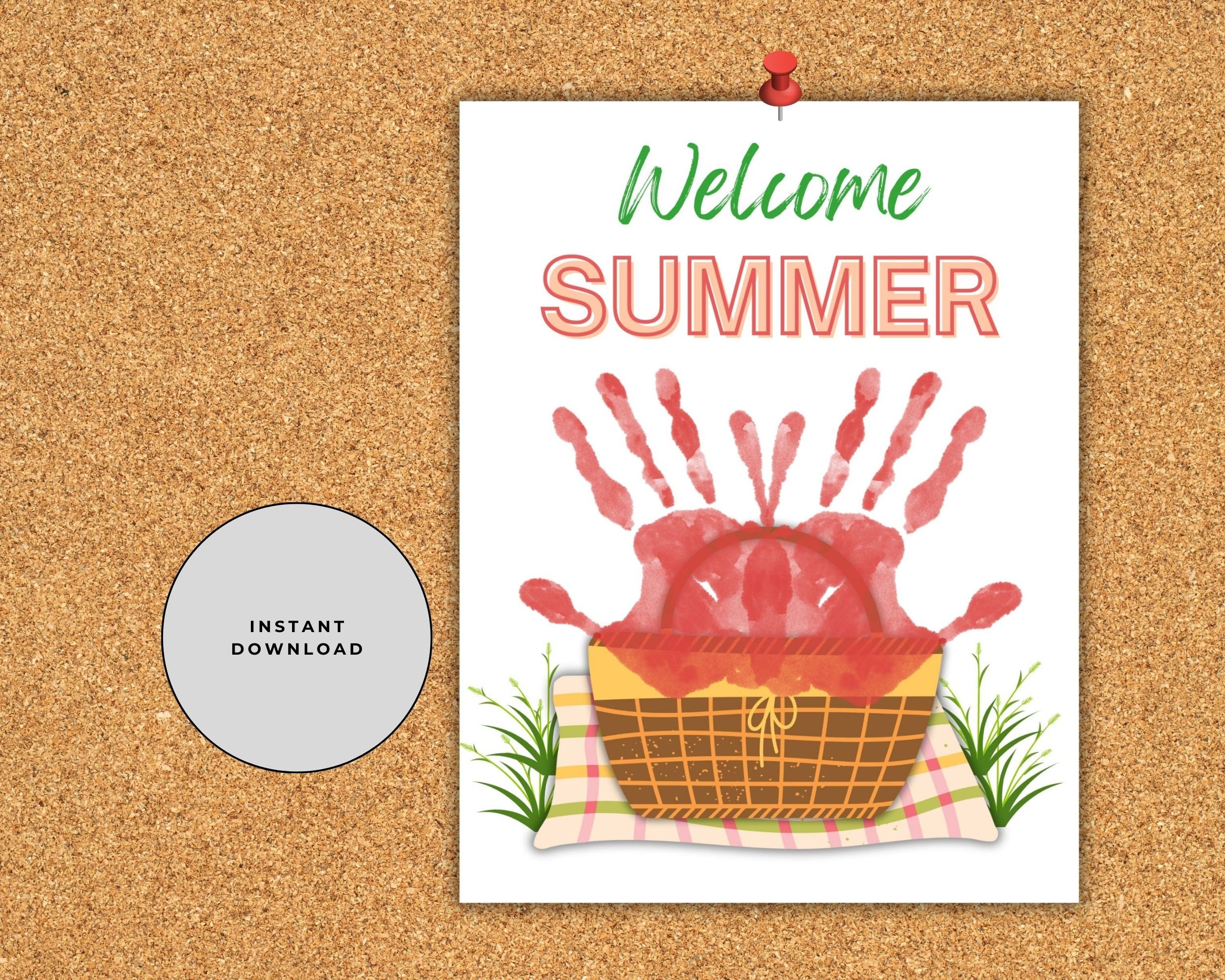 Welcome Summer Handprint Craft, Handprint Art, Summer Handprint Art ...
