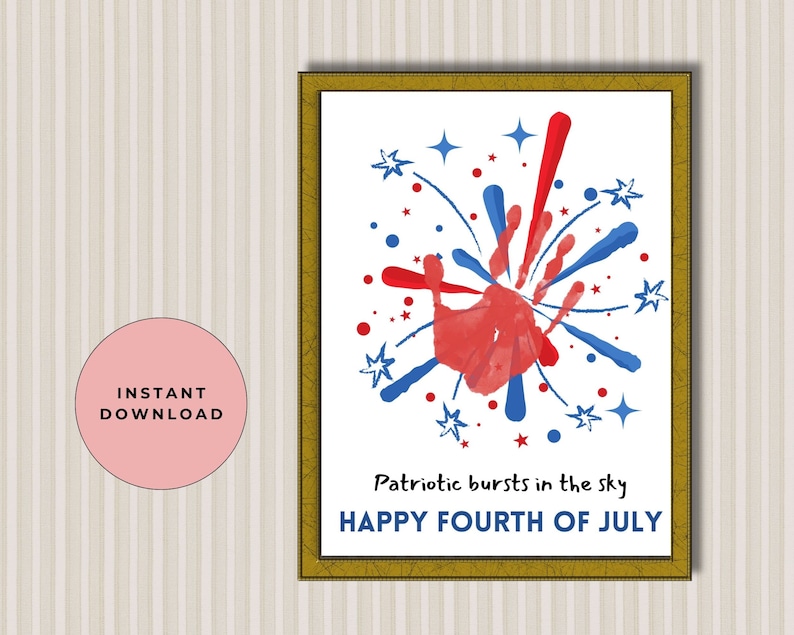 4th of July Handprint Craft, Handprint Art, Handprint Art Craft, July ...