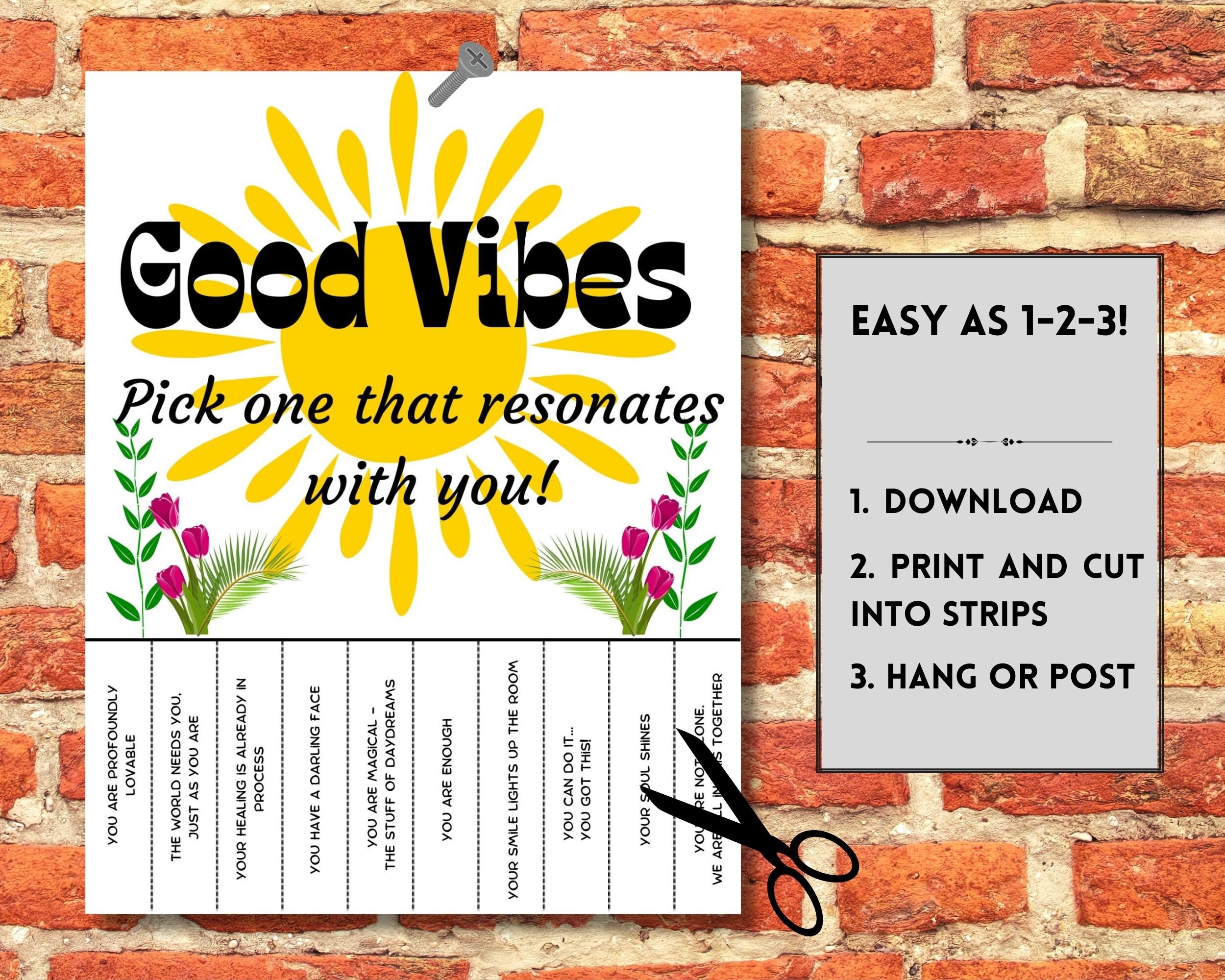 Positive Affirmation Tear-off Flyer, Tear-off Compliments Printable ...