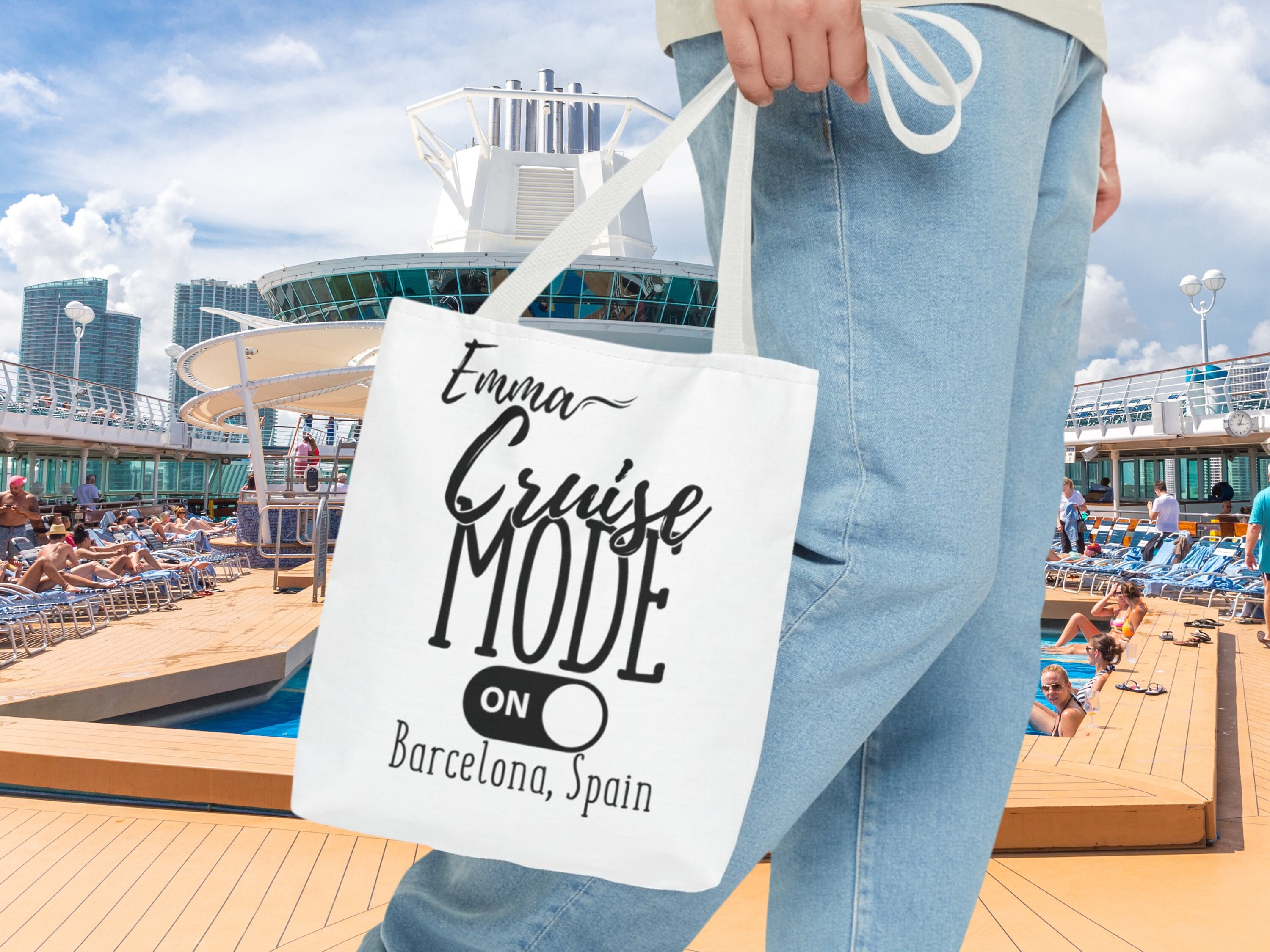 Customizable Cruise Tote Matching Totebag Small Tote Bag Men's Tote Bag ...