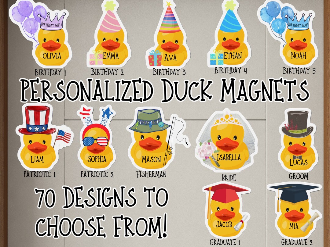 Customizable Duck Cruise Door Magnet Personalized Sailor Duck Magnet ...