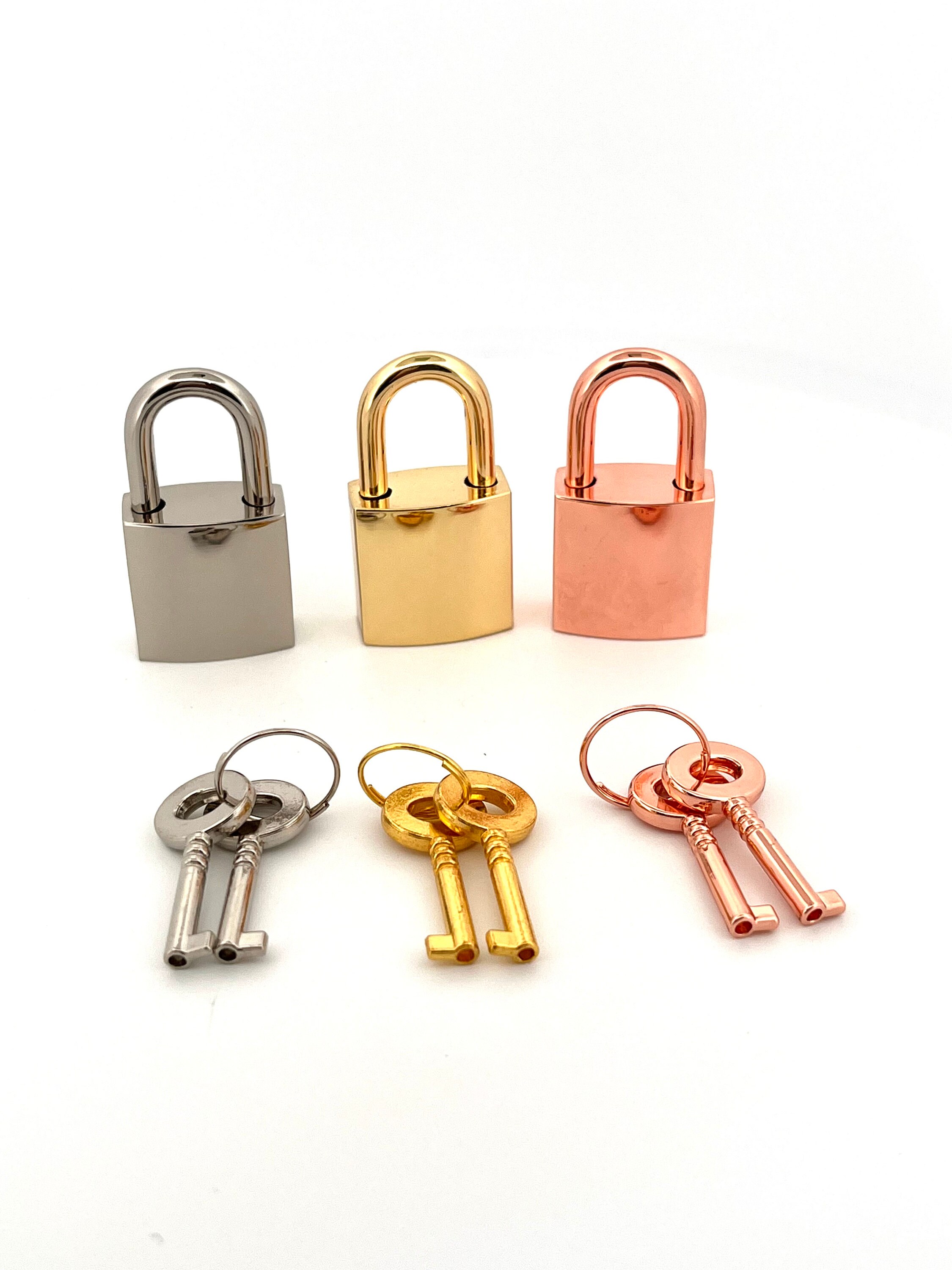 Small Gold Square Padlock Lovelock With Keys - Etsy