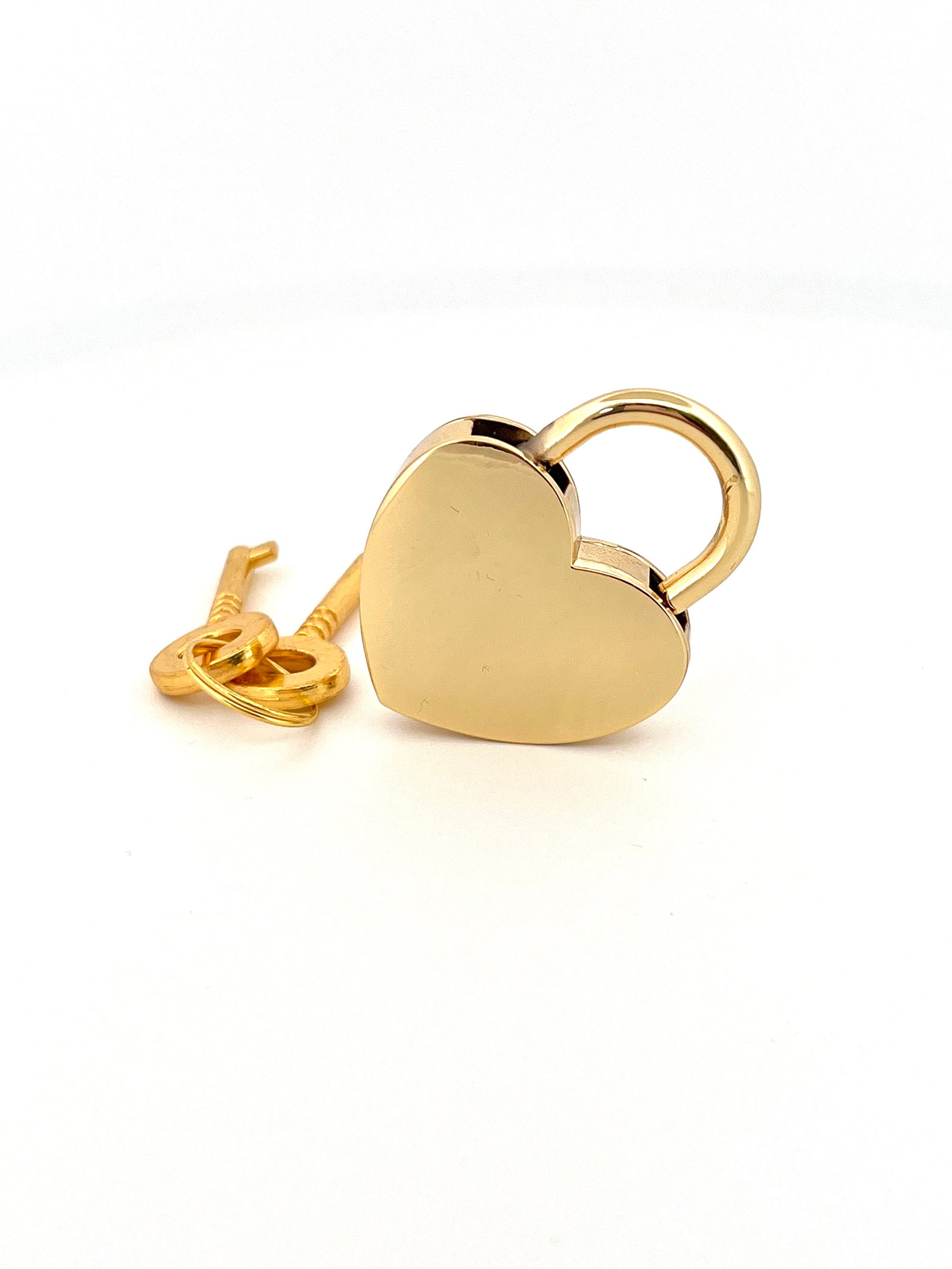 Small Gold Heart Padlock Lovelock With Keys - Etsy