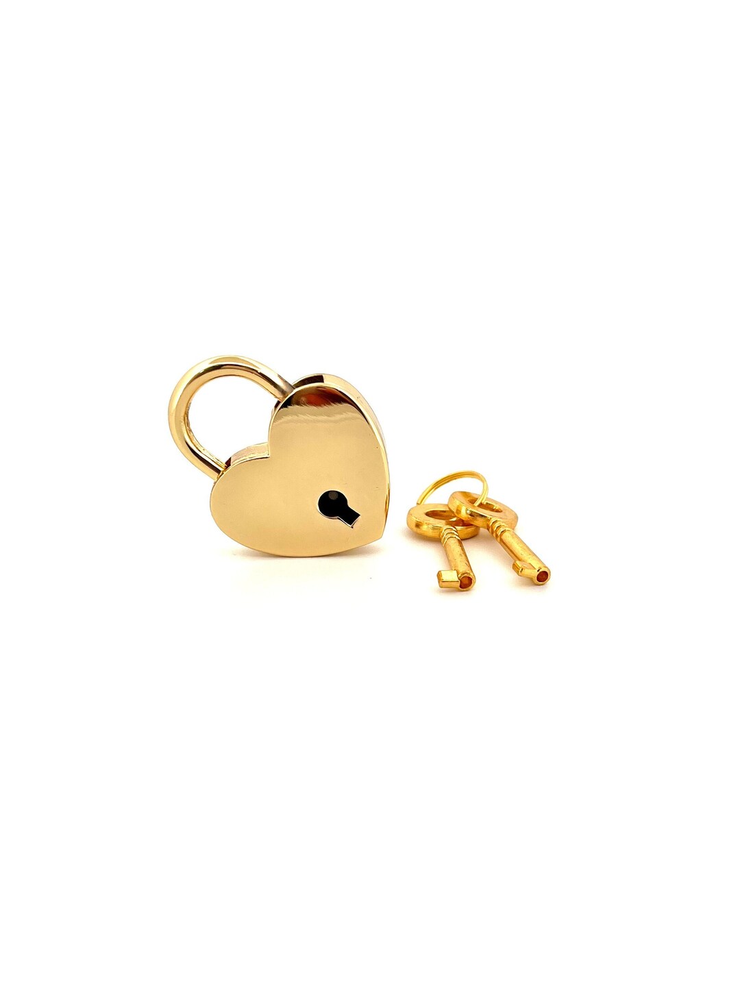Small Gold Heart Padlock Lovelock With Keys - Etsy