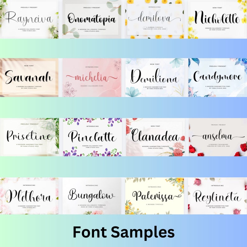 Aesthetic Scripts Bundle / Cricut, Procreate, Crafts, Design / Font ...