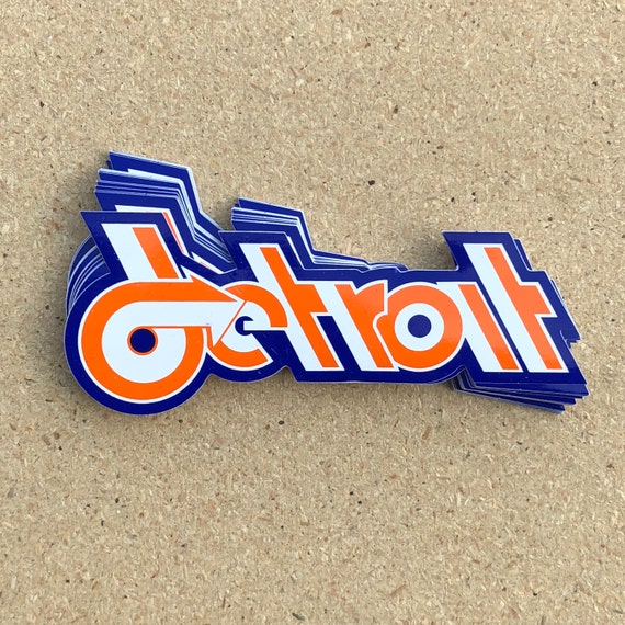 Detroit Retro Design Sticker - Etsy