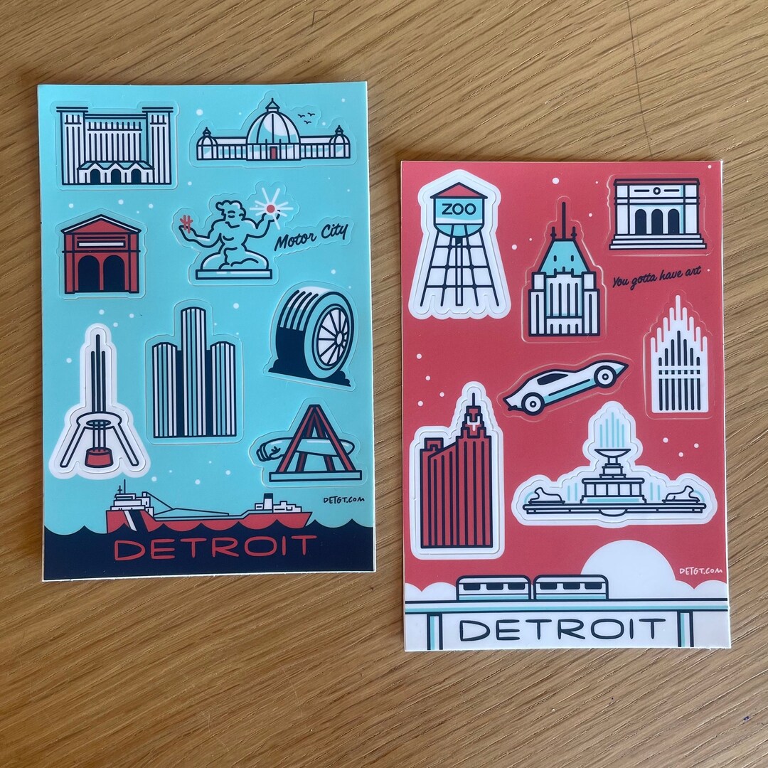 Detroit Sticker Sheets - Etsy