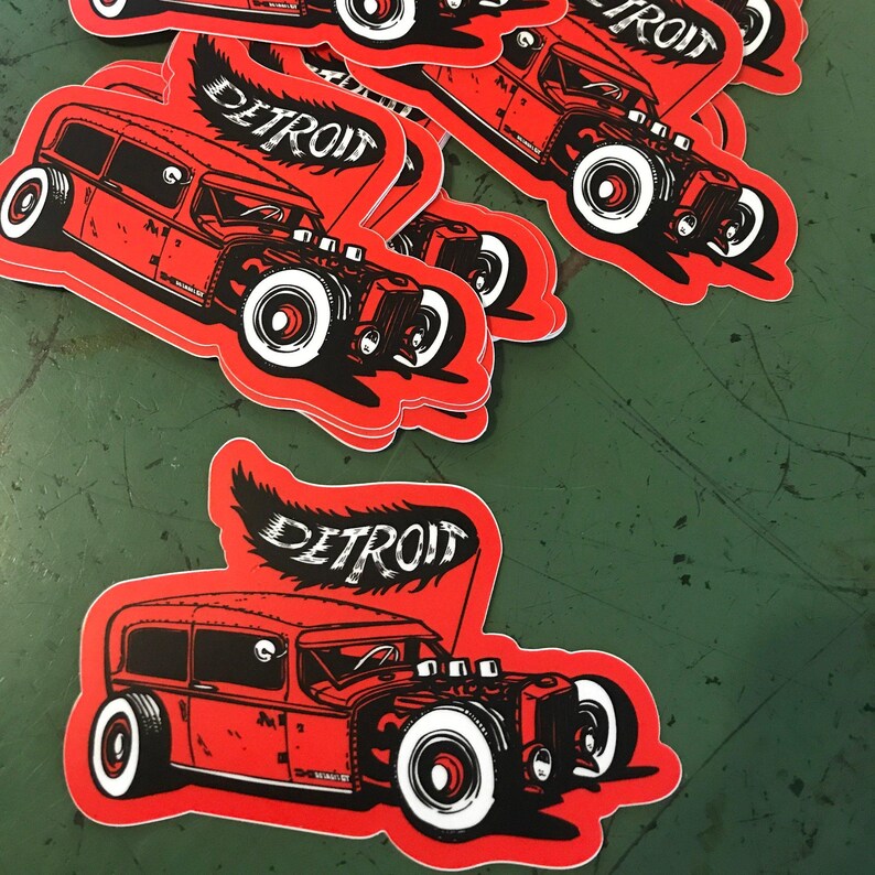 Detroit Rat Rod - Sticker - Etsy