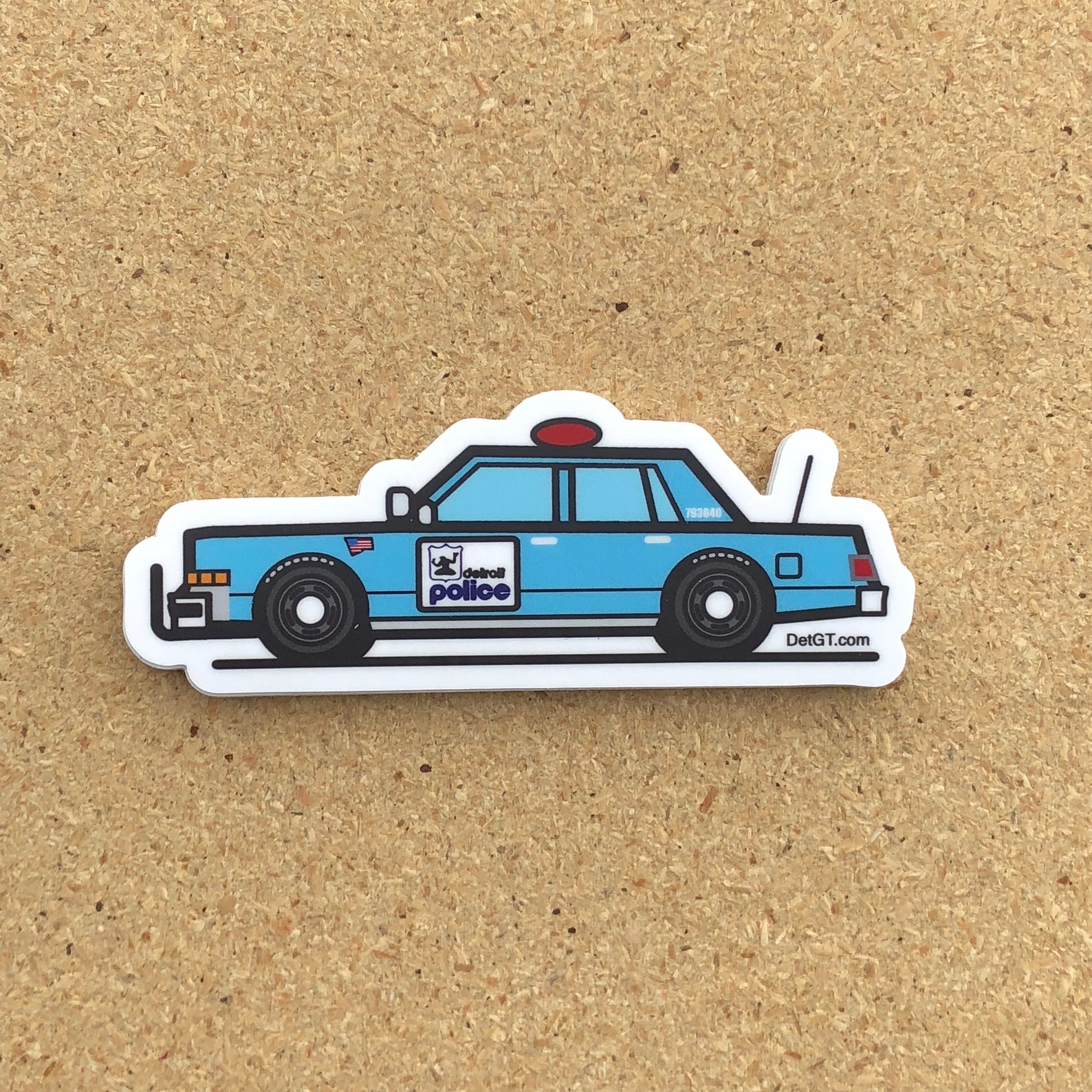 Classic Detroit Police Cruiser Sticker | Etsy
