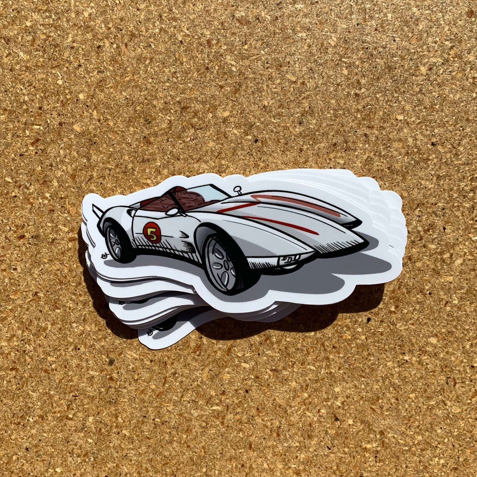 Mach Five Speed Racer Car Sticker - Etsy