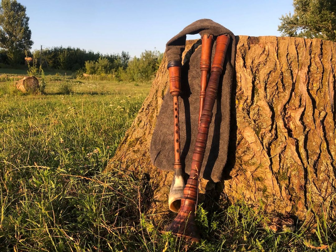 Eastern European Pear Wood Bagpipe: Medieval Style, E/D/G Tuning, Folk ...