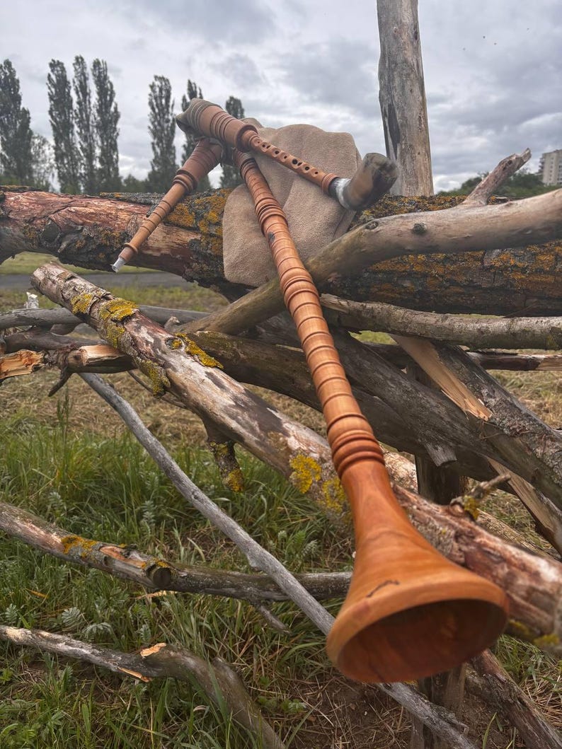 Eastern European Pear Wood Bagpipe: Medieval Style, E/D/G Tuning, Folk ...