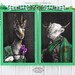 Gazelle & Highland Cow Wall Art Gift, Animal Lover Present, Couple's ...