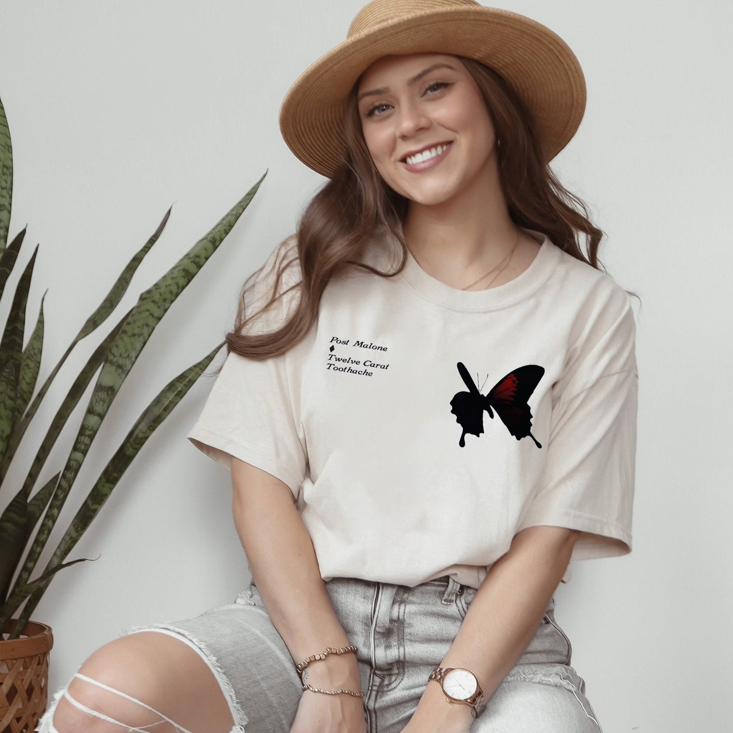 Post Malone Tour Twelve Carat Toothache 2022 Butterfly Shirt