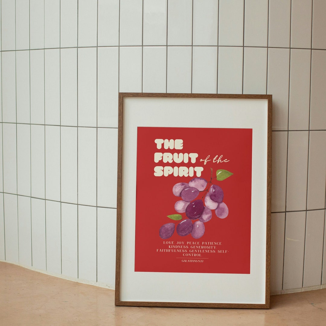 Fruit of the Sprit Art Print Digital Download | Bible Verse Art ...