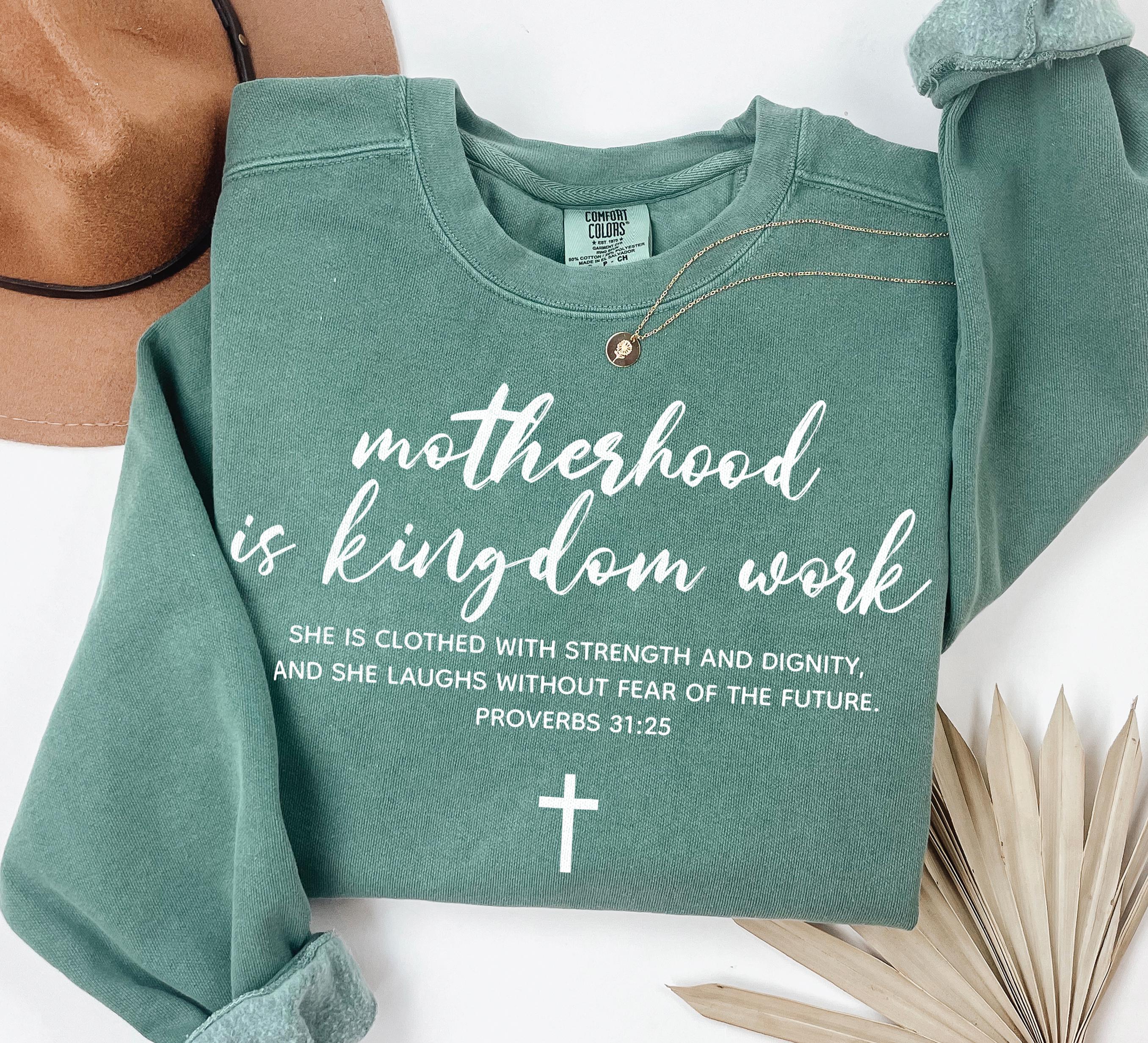 Motherhood is Kingdom Work SVG PNG - Christian Mothers Day (digital ...