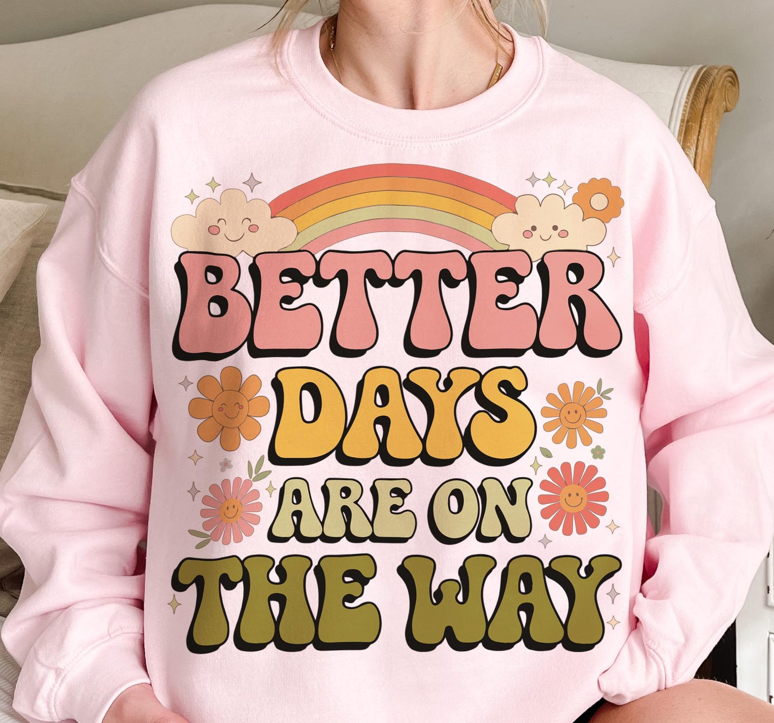 Better Days Are on the Way Png, Mental Health Png, Boho Floral Hippie ...